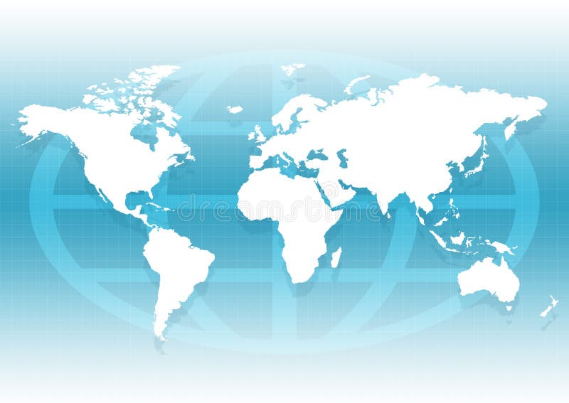 De Kaart van de wereld stock illustratie. Illustration of globalisering ...