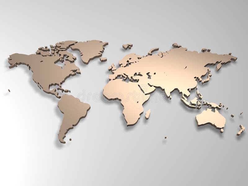 De kaart van de wereld stock illustratie. Illustration of atlas - 2649717