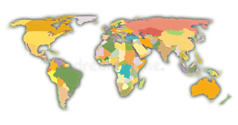 De Kaart van de wereld stock illustratie. Illustration of illustraties ...