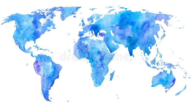 De Kaart Van De Wereld Aarde Stock Illustratie - Illustration of japan ...