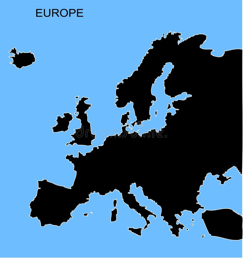 Politieke Kaart Van Europa Met Namen Vector Illustratie - Illustration ...