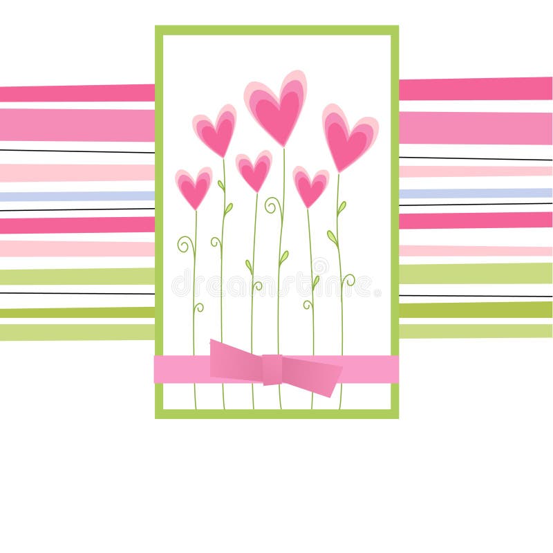 De kaart van groeten vector illustratie. Illustration of bloem - 29590217