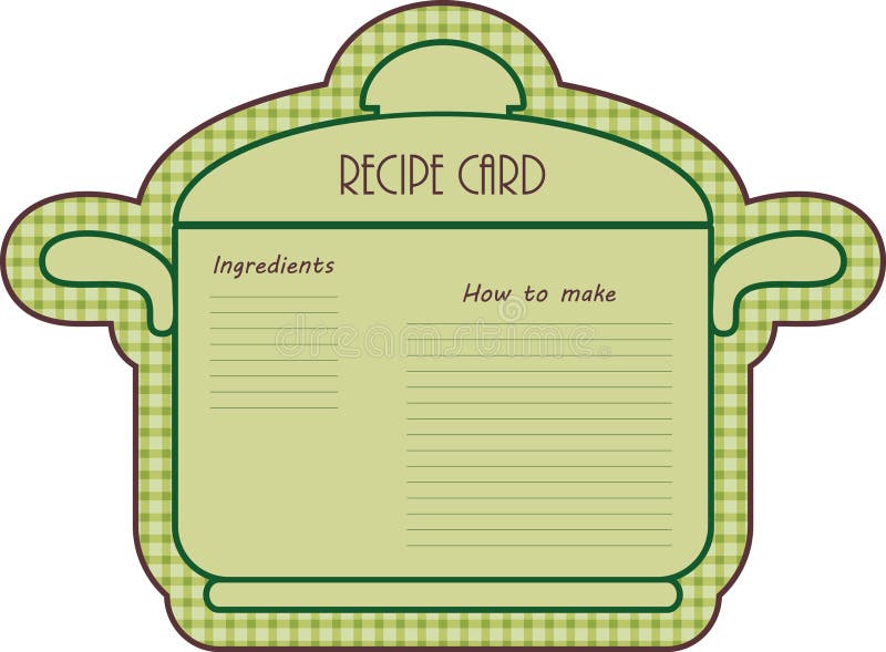 De kaart van het recept vector illustratie. Illustration of koken ...
