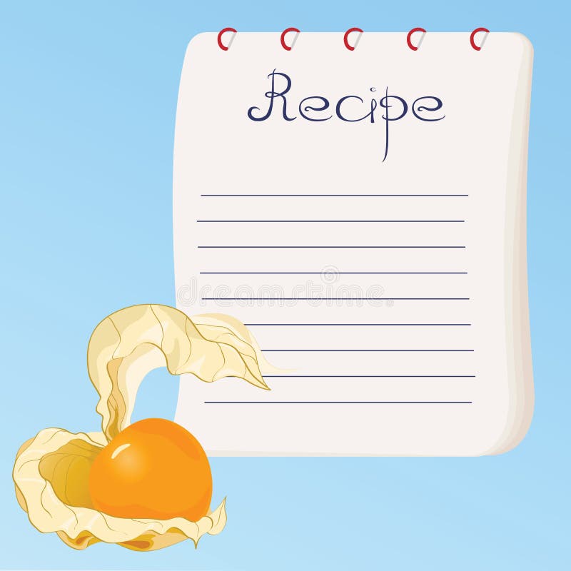 De kaart van het recept vector illustratie. Illustration of mooi - 27564454