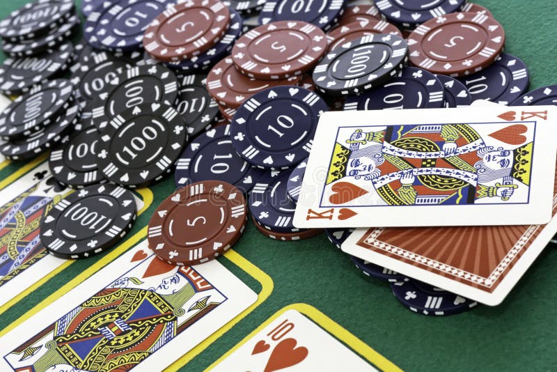 De Kaarten En De Spaanders Van De Pook Stock Afbeelding - Image of ...