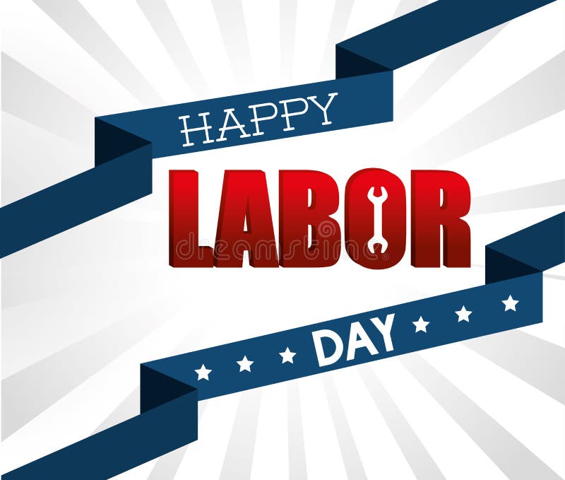 De Kaartontwerp Van De Arbeidsdag, Vectorillustratie Vector Illustratie ...