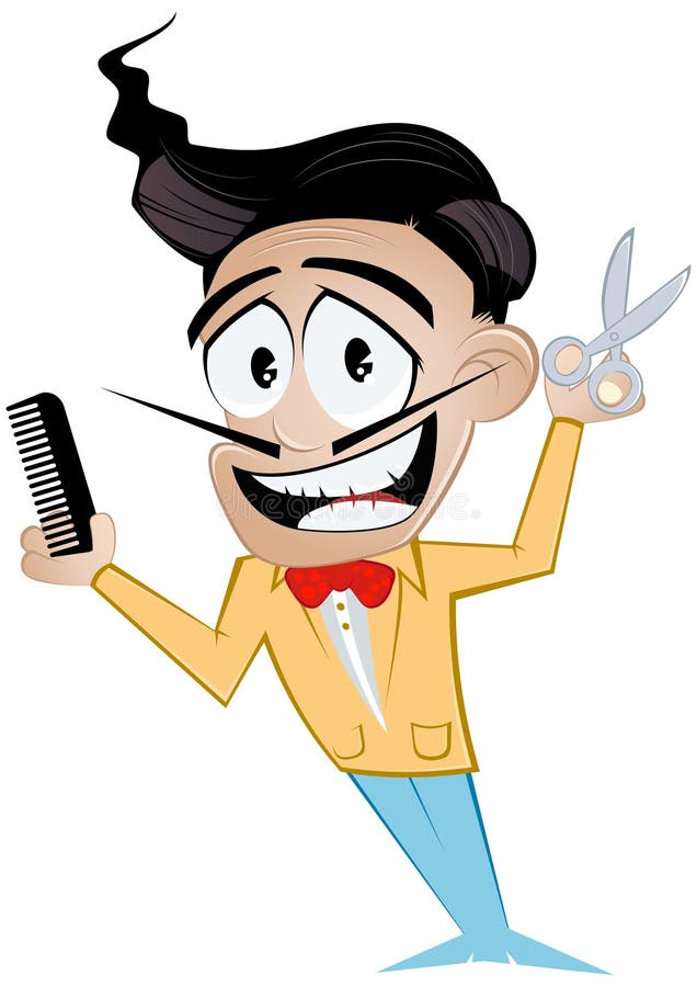 De Kapper Van Het Beeldverhaal Vector Illustratie - Illustration of ...
