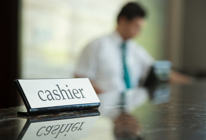 De kassier van het hotel stock afbeelding. Image of baan - 26276347