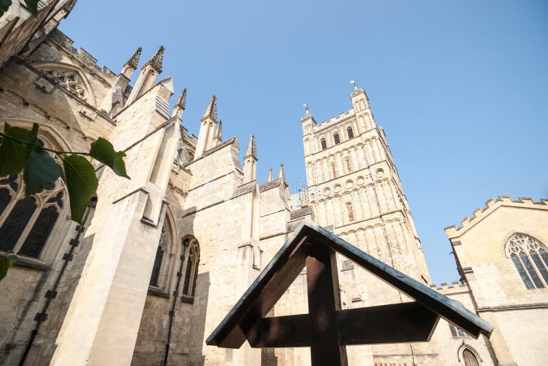 De Kathedraal van Exeter. stock afbeelding. Image of ontwerp - 33489561