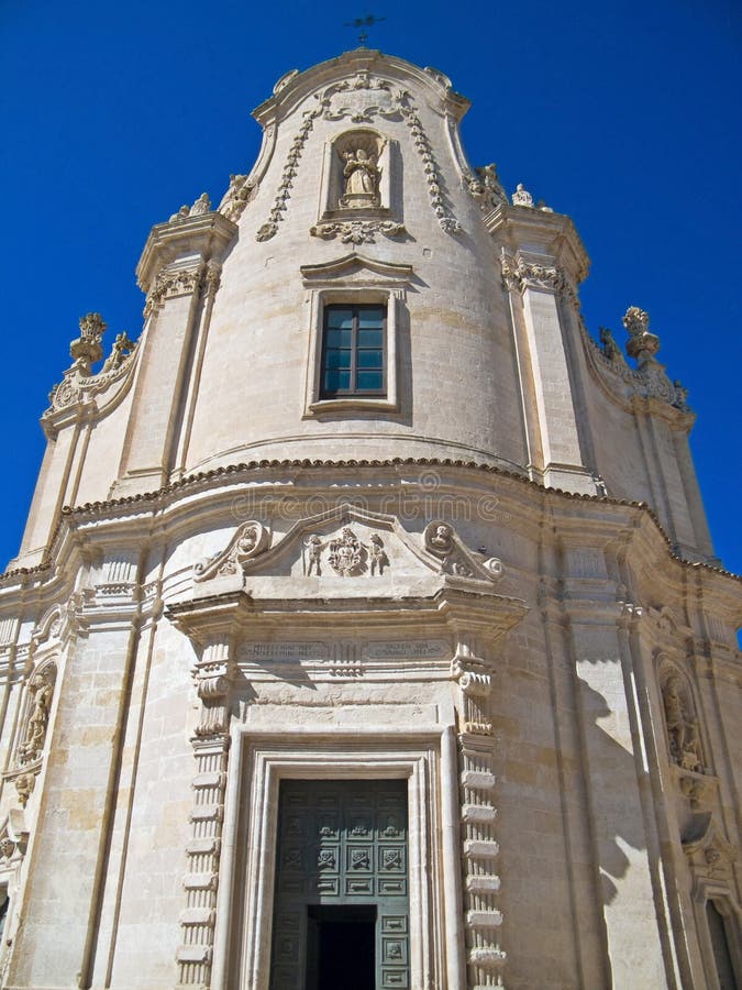 De Kerk Van Het Vagevuur. Matera. Basilicata. Stock Afbeelding - Image ...