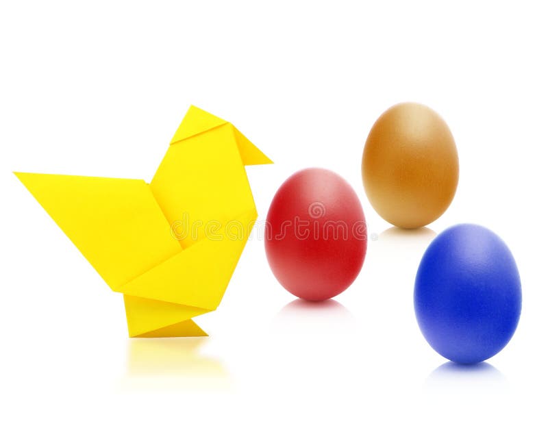 De kip van de origami stock afbeelding. Image of vakantie - 29209865