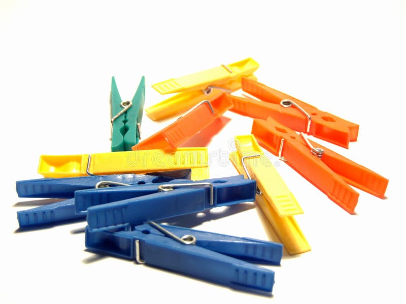De Klemmen Van De Kleur Voor Kleren Stock Afbeelding - Image of klem ...