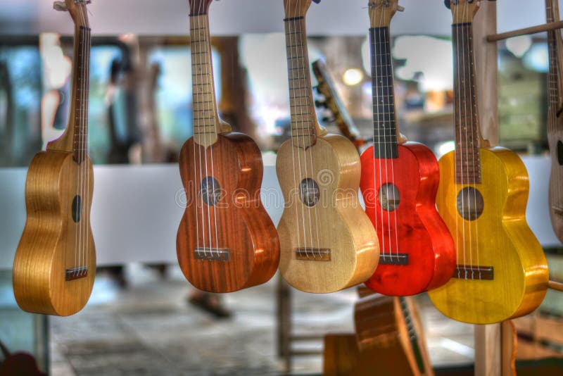 De Gitaren Van De Regenboog Stock Foto - Image of regenboog, zonnig ...