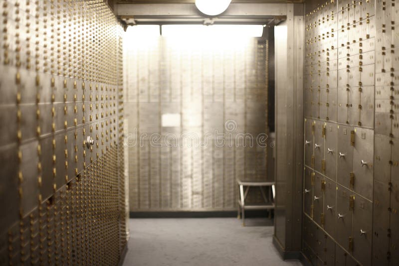 De Kluis van de bank stock afbeelding. Image of roestvrij - 11639497