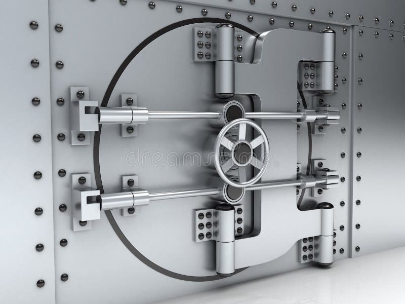 Oude Bankkluis stock illustratie. Illustration of illustratie - 19424655