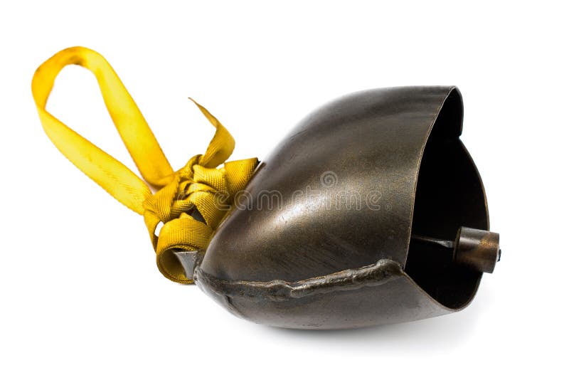 Alpen Koeienbel Met Gele Riem Stock Afbeelding - Image of traditioneel ...