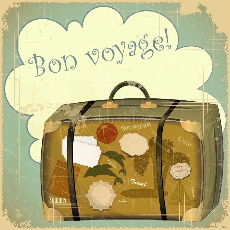 Reiskoffer. Cartoon- En Vakantiebagage Met Accessoires. Grafiek ...