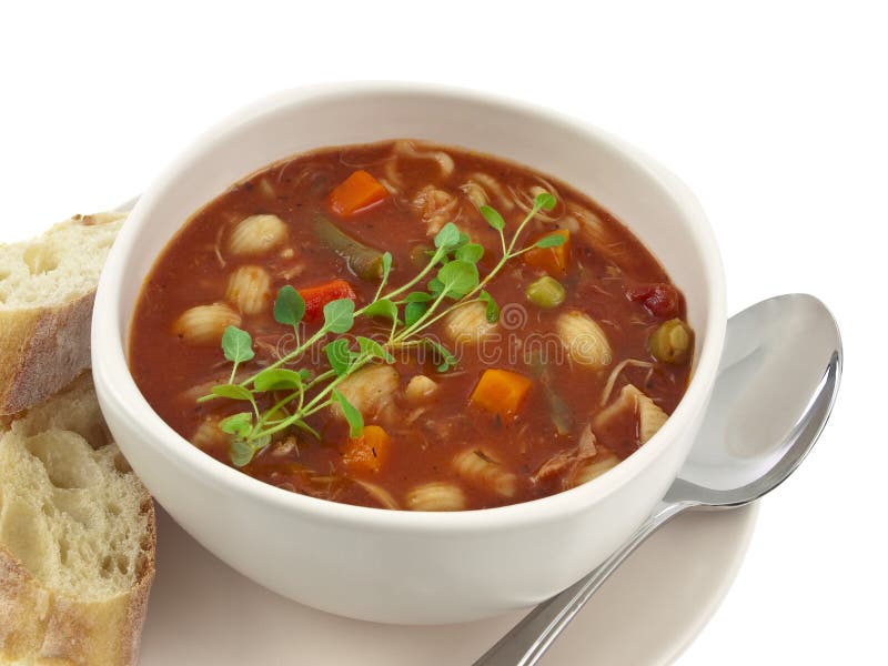 Soepkom stock foto. Image of gids, goed, dineren, stokbrood - 11542914