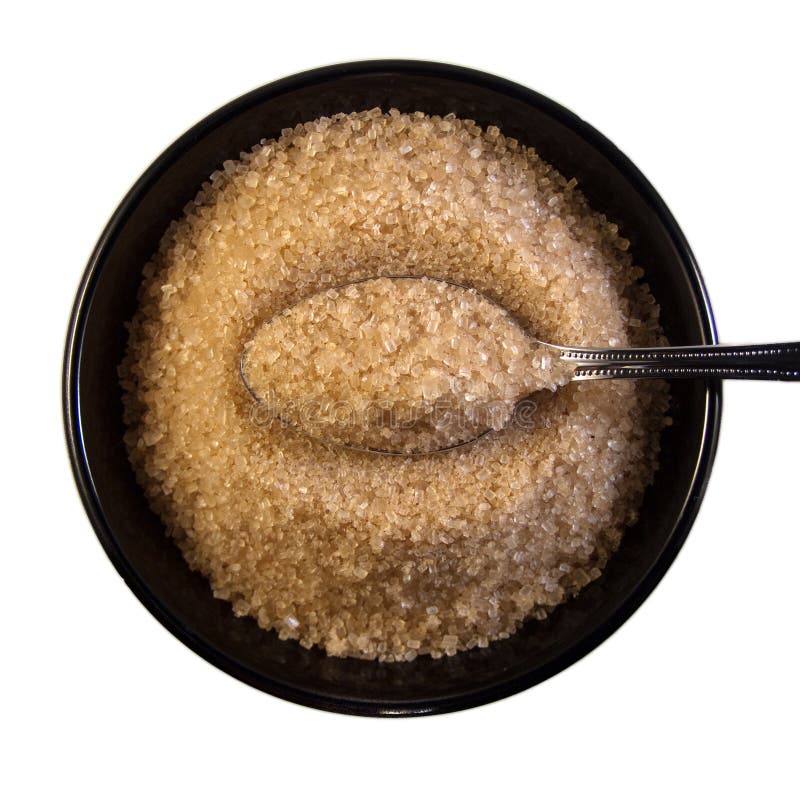 Suiker-bassin Met Bruine Suiker Stock Foto - Image of lepel, warmte ...