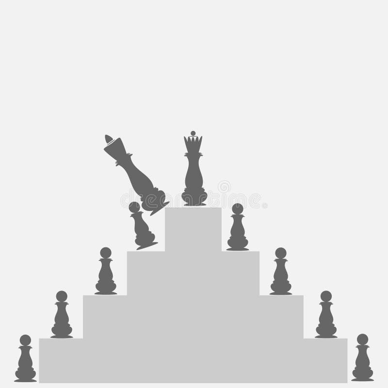 De Koningin Neemt De Plaats Van Koning Vector Vector Illustratie ...