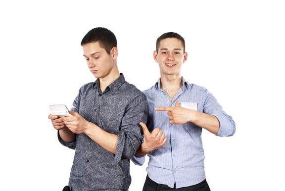 De Koper En De Verkoper Van De Telefoon Stock Afbeelding - Image of ...