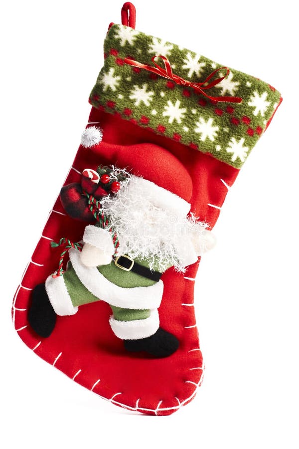 De Kous van Kerstmis stock foto. Image of rood, groen - 12851406