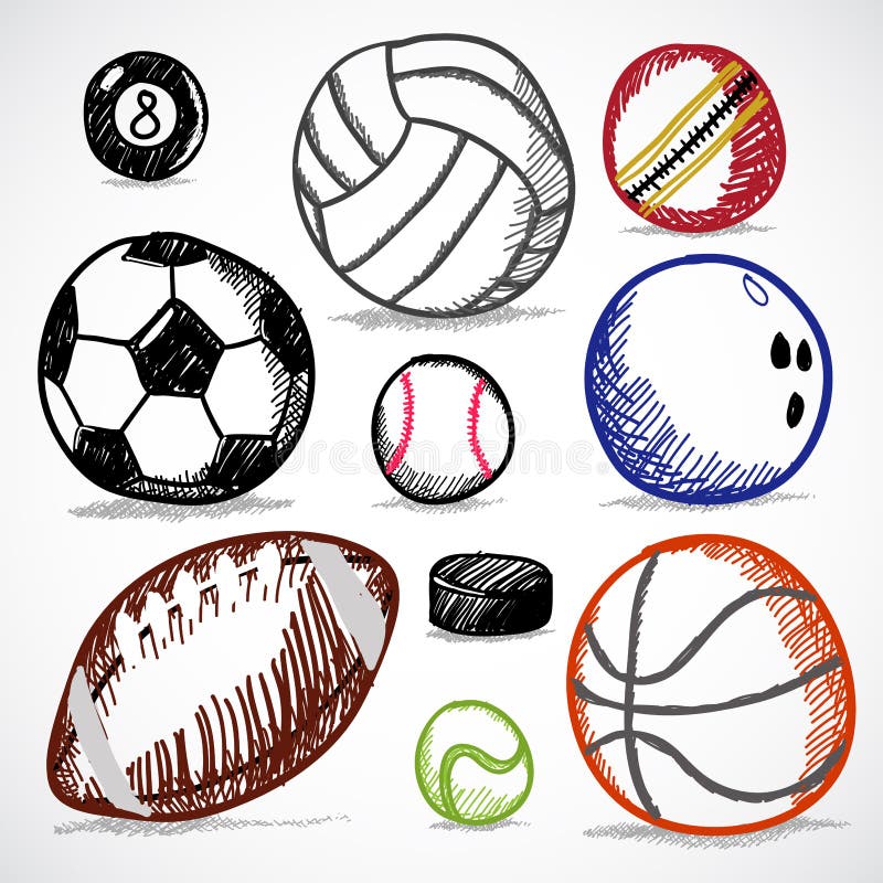 Ballen Voor Verschillende Soorten Sporten Vector Illustratie ...