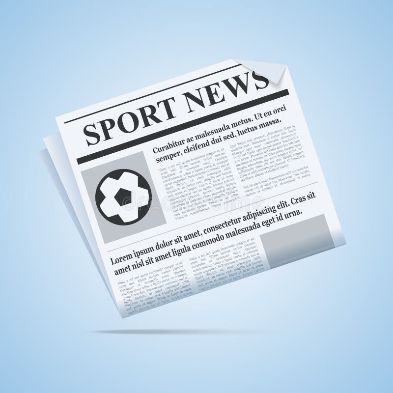 De Krant Van Het Sportnieuws Vector Illustratie - Illustration of ...