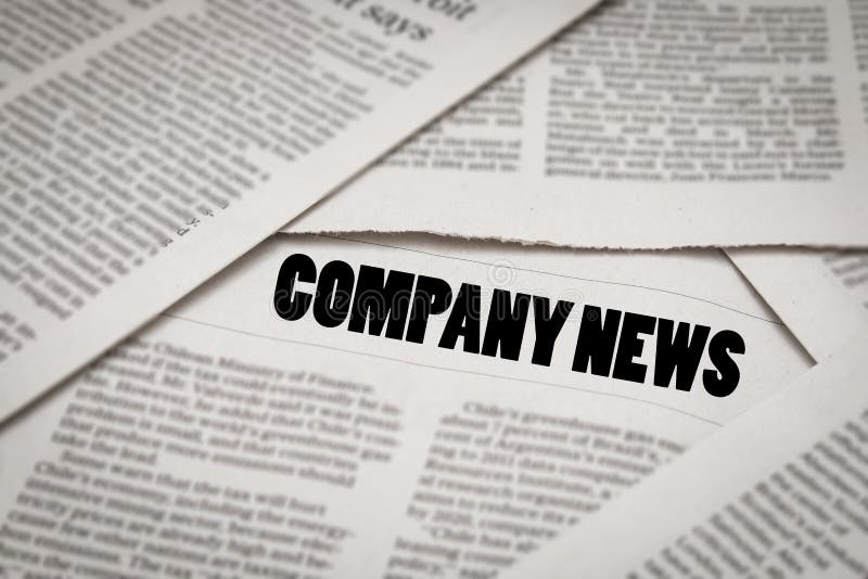 De Krantekop Van Het Bedrijfnieuws Stock Foto - Image of publicatie ...