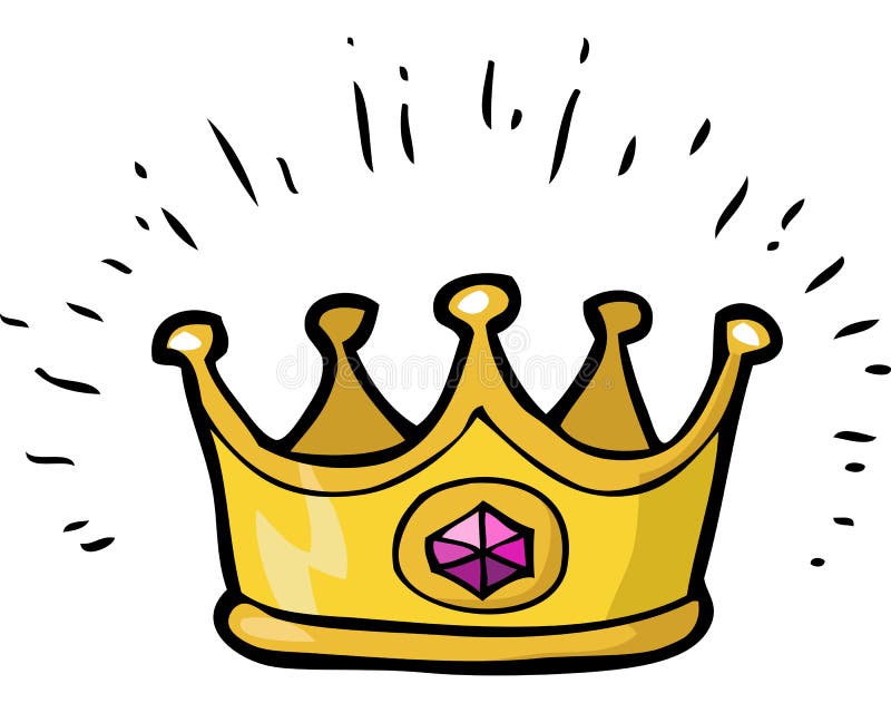De Kroon Van De Beeldverhaalkrabbel Vector Illustratie - Illustration ...