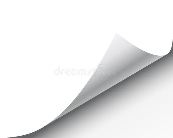 De krul van de pagina vector illustratie. Illustration of mededeling ...