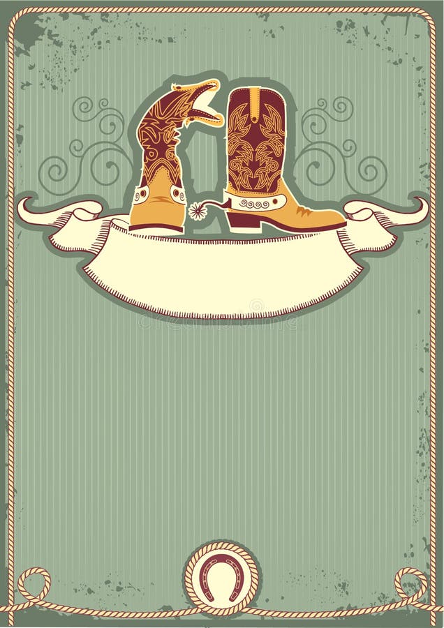 De laarzen van de cowboy. vector illustratie. Illustration of cowboy ...
