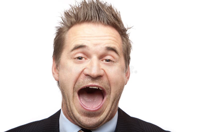 De Lach Van De Zakenman in Camera Stock Afbeelding - Image of uiting ...