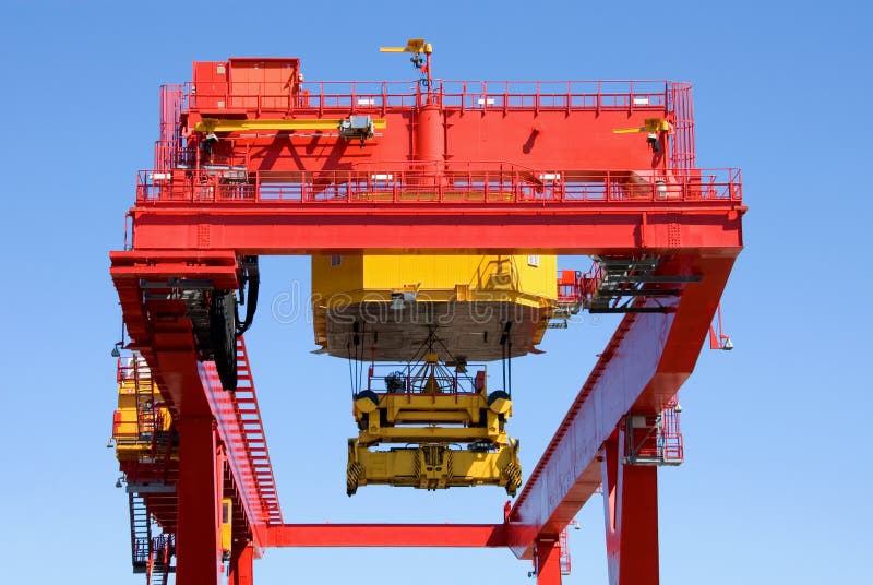 De Lader van de container stock foto. Image of kraan, hijsen - 3707720