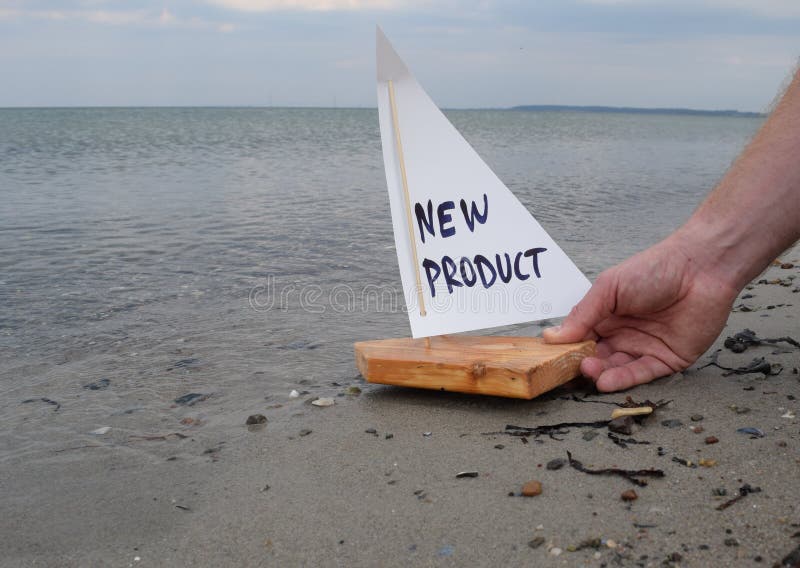 De Lancering Van Een Nieuw Product Stock Foto - Image of zaken, houten ...