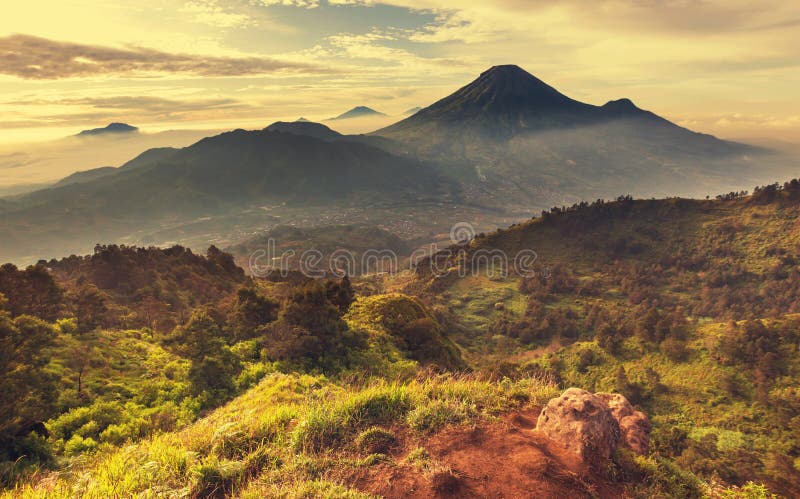 De landschappen van Java stock afbeelding. Image of java - 54176789