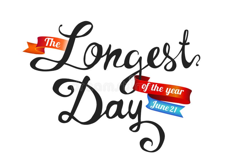 De Langste dag 21 juni vector illustratie. Illustratie bestaande uit ...