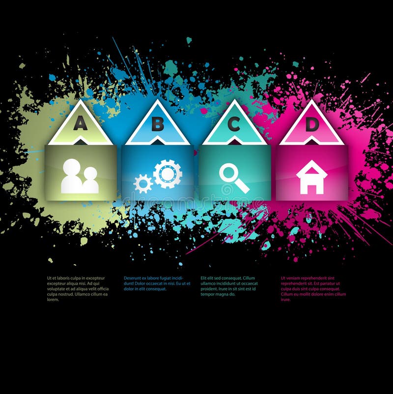 De Lay-out Van Grungeinfographics Vector Illustratie - Illustration of ...