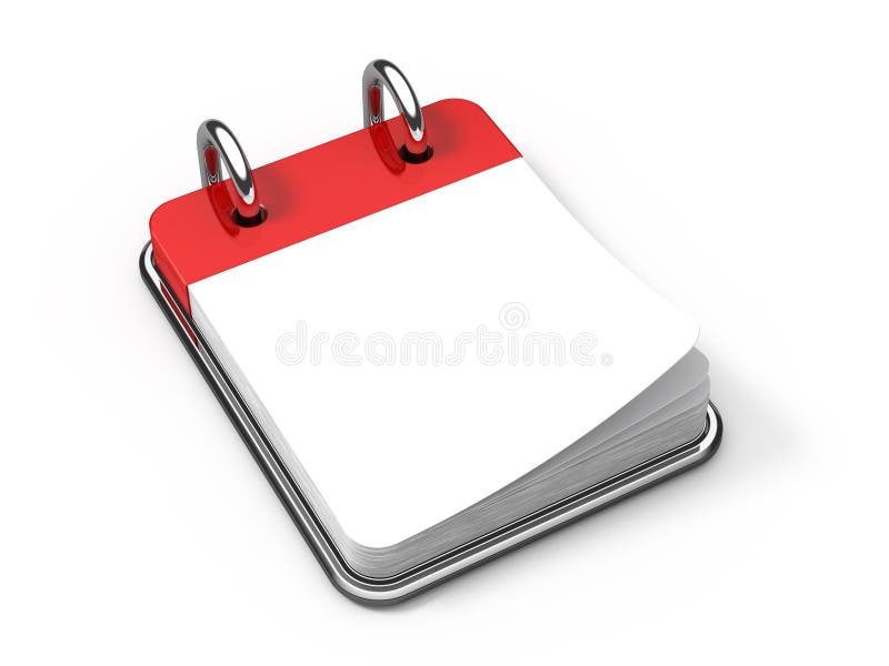 De Lege Kalender Van Het Bureau Op Wit Stock Illustratie - Illustration ...