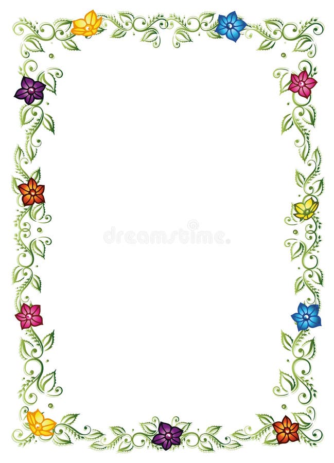 Kader, de lente, bladeren vector illustratie. Illustratie bestaande uit ...