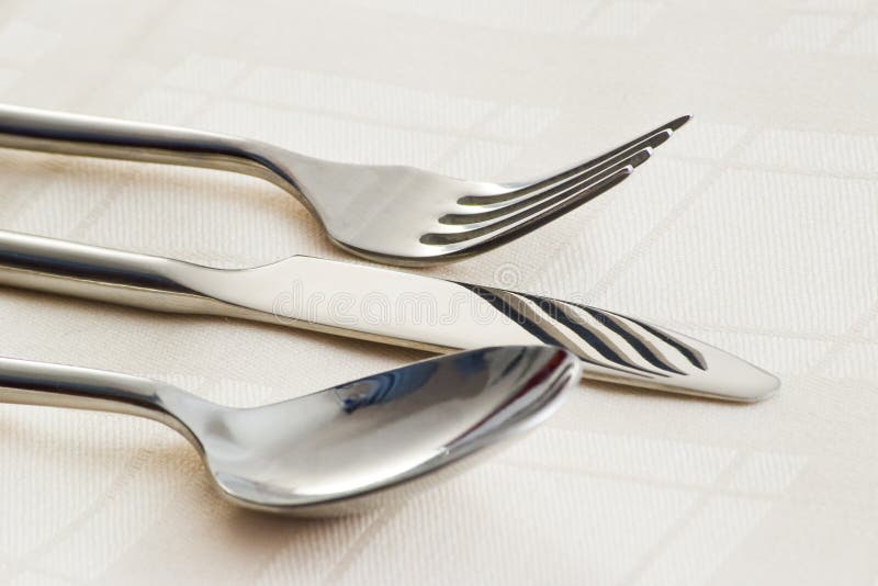 De Lepel En Het Mes Van De Vork Stock Afbeelding - Image of vaatwerk ...