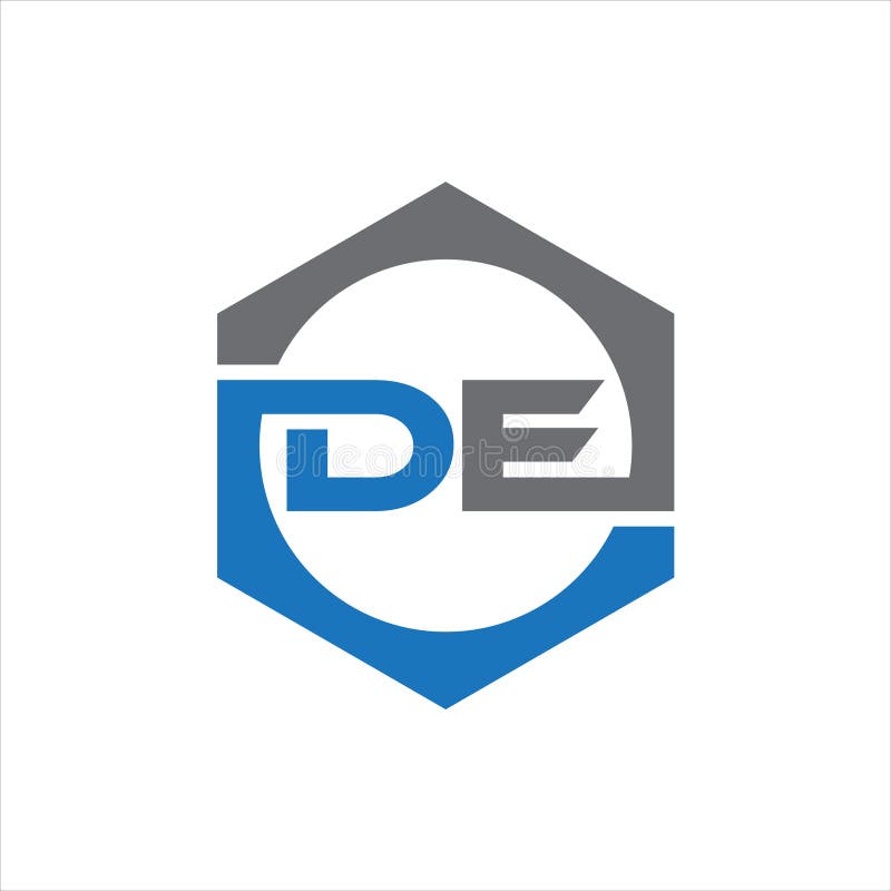 DE Letter Monogram Initial Logo Design Template Vector Illustration. DE ...