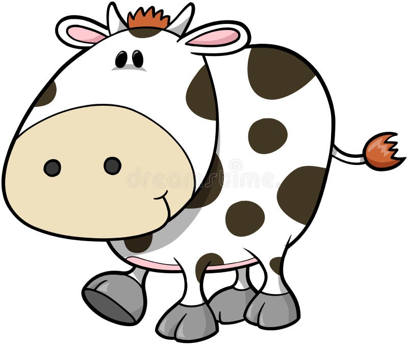 De leuke Vector van de Koe vector illustratie. Illustration of ...