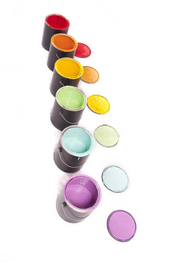 De Lijn Van De Verf Van De Regenboog Stock Foto - Image of sinaasappel ...