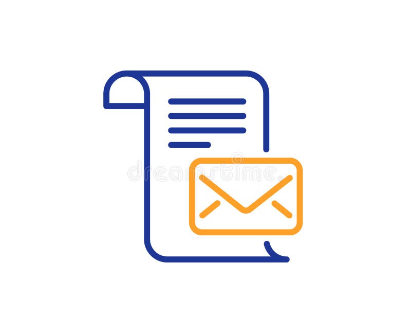 Van Het De Brievenpictogram Van Het Postbericht Het Symbool Blauwe ...