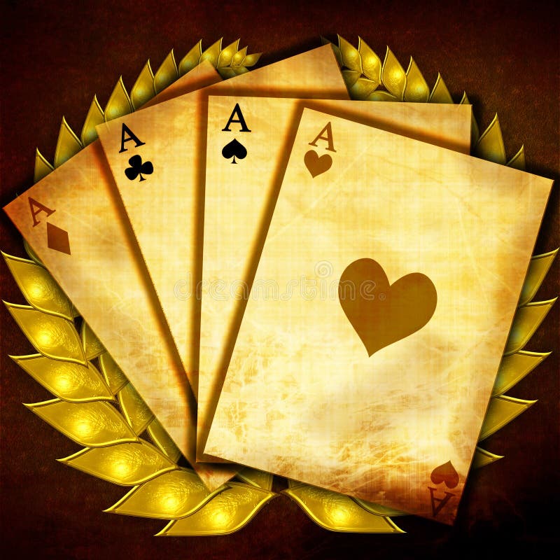 De pook van azen vector illustratie. Illustration of kaarten - 6429285