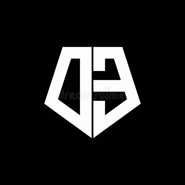 DE Logo Monogram with Pentagon Shape Style Design Template Stock Vector ...