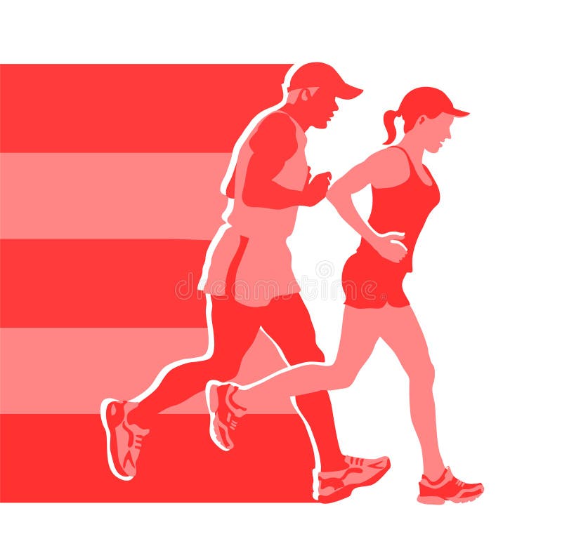 De Los Corredores a Los Corredores Ilustración del Vector - Ilustración ...