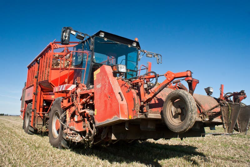 De Maaimachine Van De Suikerbiet Stock Foto - Image of volledig ...