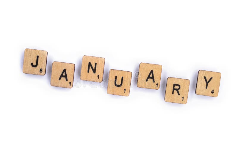 JANUARI-tekst in Een Licht Vakje Stock Foto - Image of films, dagen ...